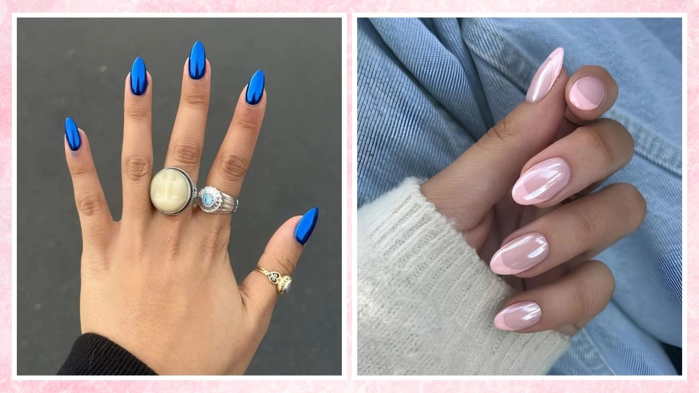 19 Glittering Winter Chrome Nail Trends - Fame & Frills