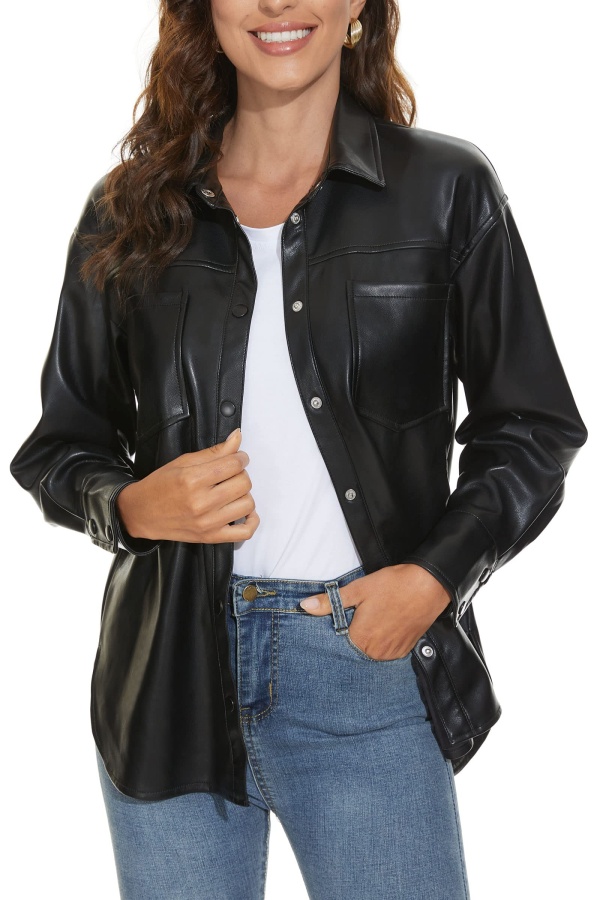 Fahsyee Leather Jacket - Fame & Frills